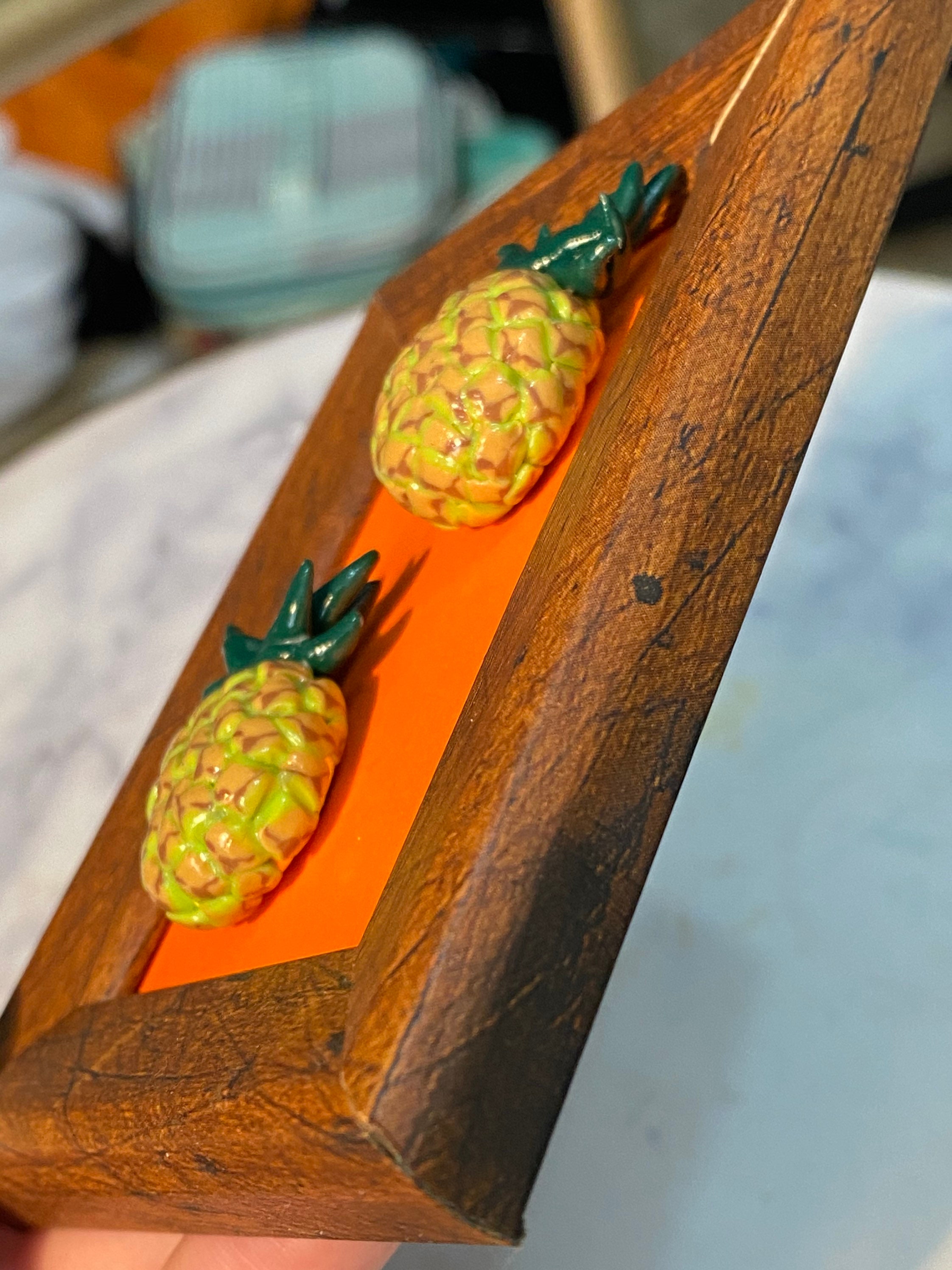 Piña push pins polímero arcilla piña encanto pulgar tachuelas | Etsy