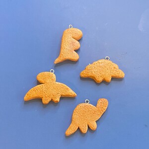 Dino Nugget Charms Polymer Clay Dino Chicken Nugget Charm - Etsy