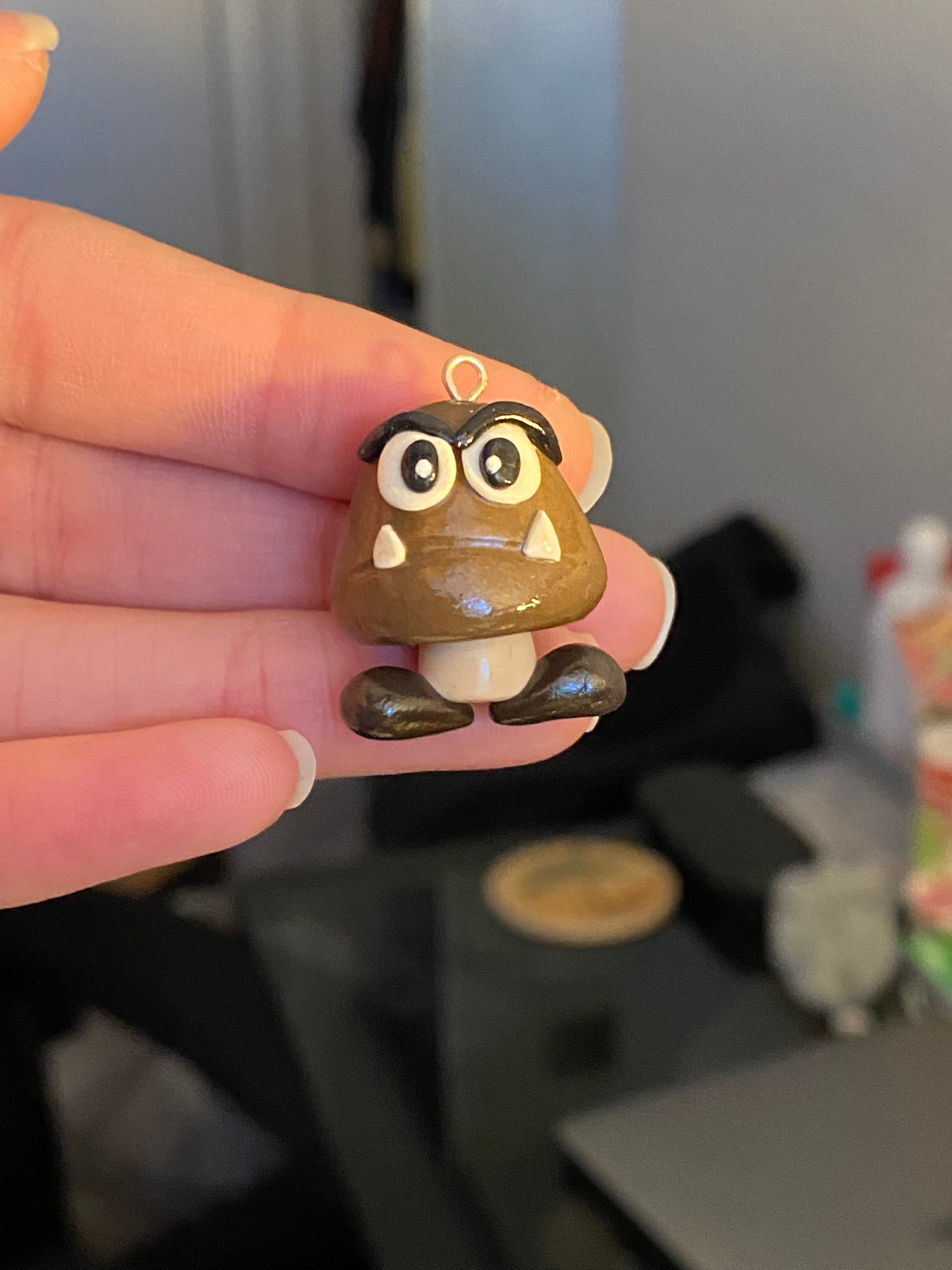 Goomba Charms Polymer Clay Mario Goomba Charm | Etsy
