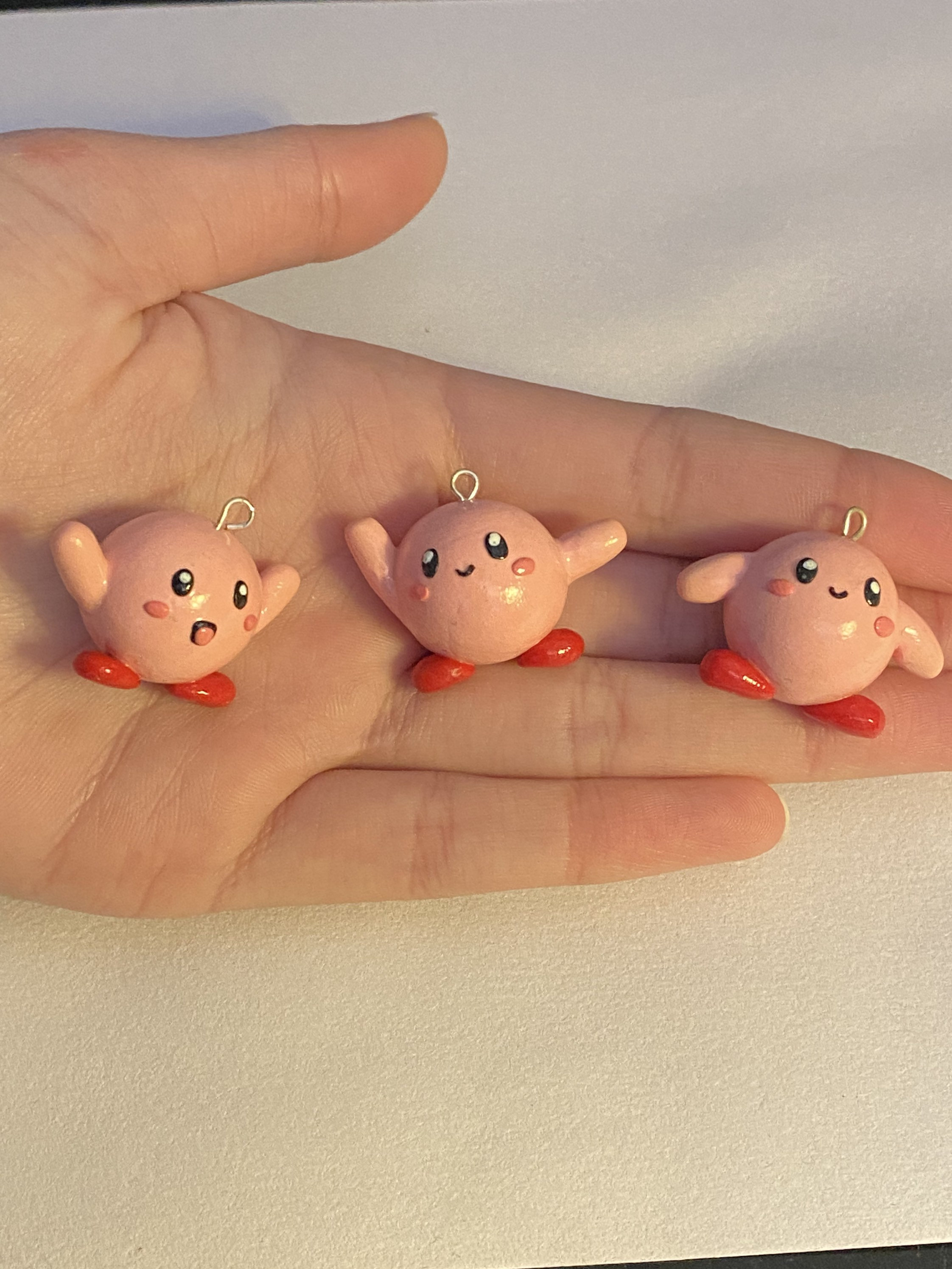 Kirby Charms Polymer Clay Kirby Charm | Etsy