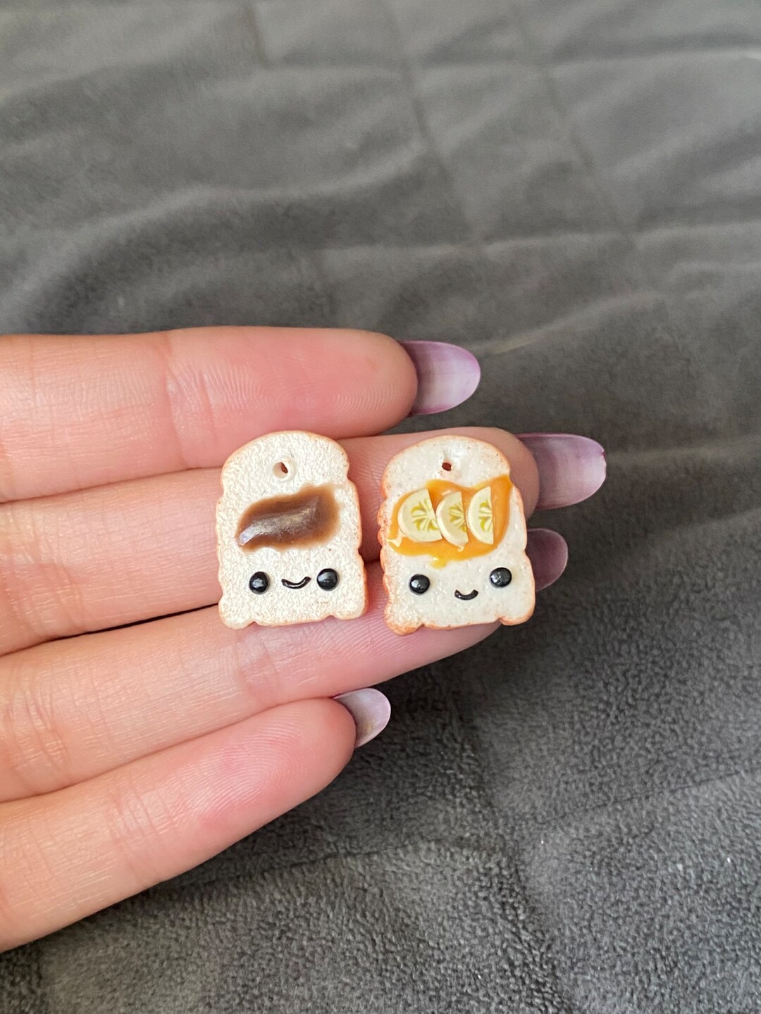 Kawaii Bread Charms Polymer Clay Bread Charms - Etsy