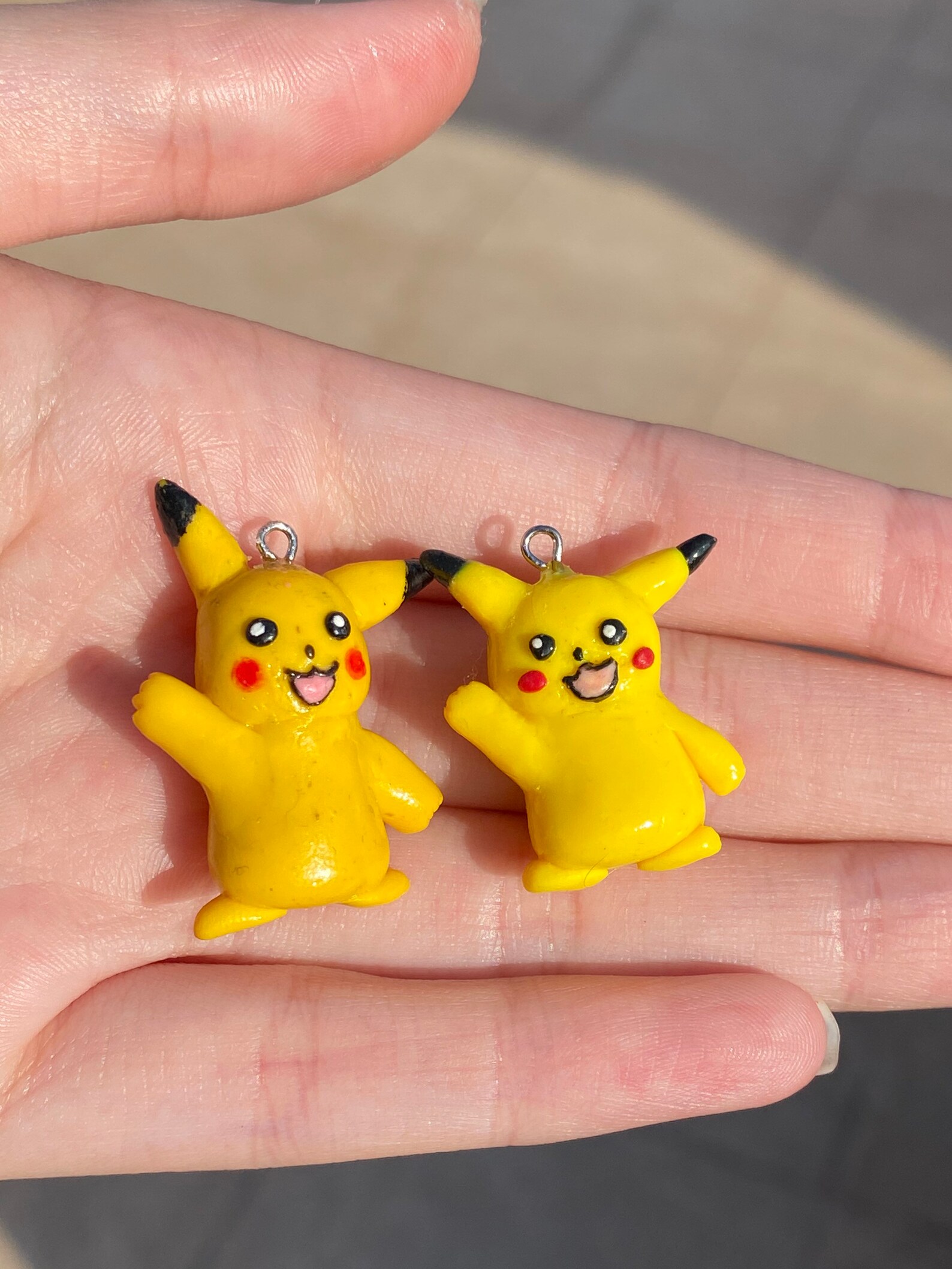Pikachu Charms Polymer Clay Pikachu Charm | Etsy
