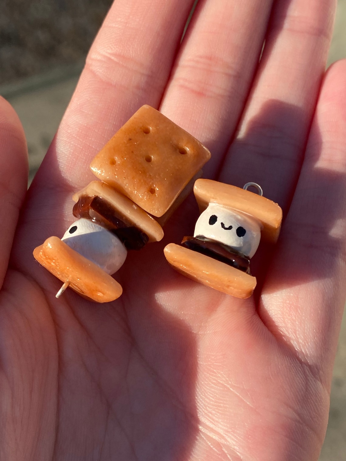 Kawaii Smores Charm Polymer Clay Miniature Smores | Etsy