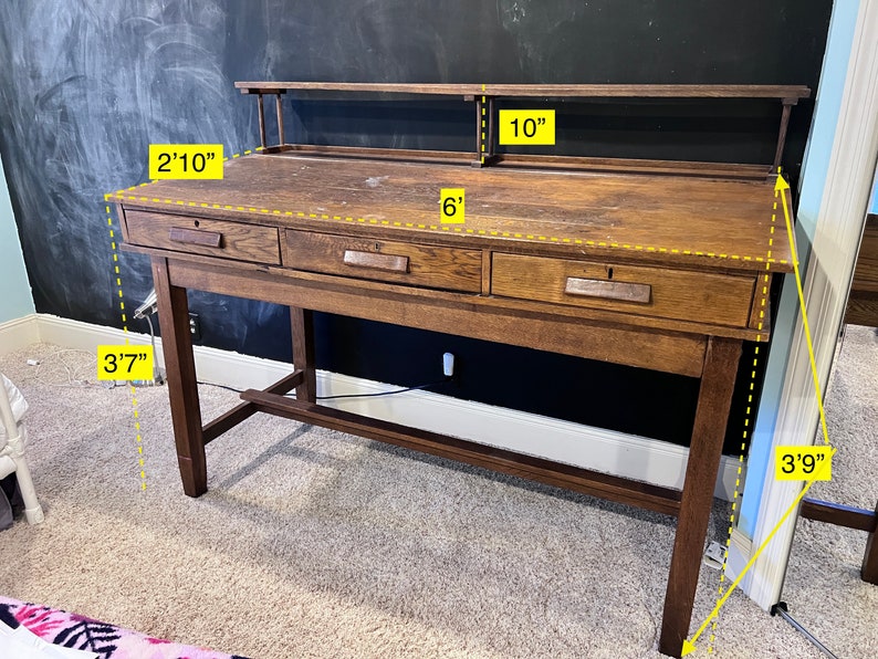 Antique Oak Railroad Clerk Standing Desk Table With Slant Top - Etsy