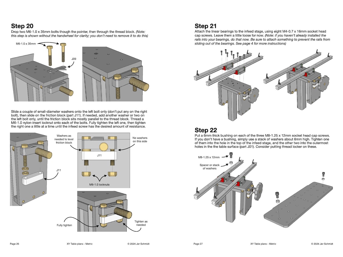 Metric Plans - XY Table for Belt Grinder - Etsy