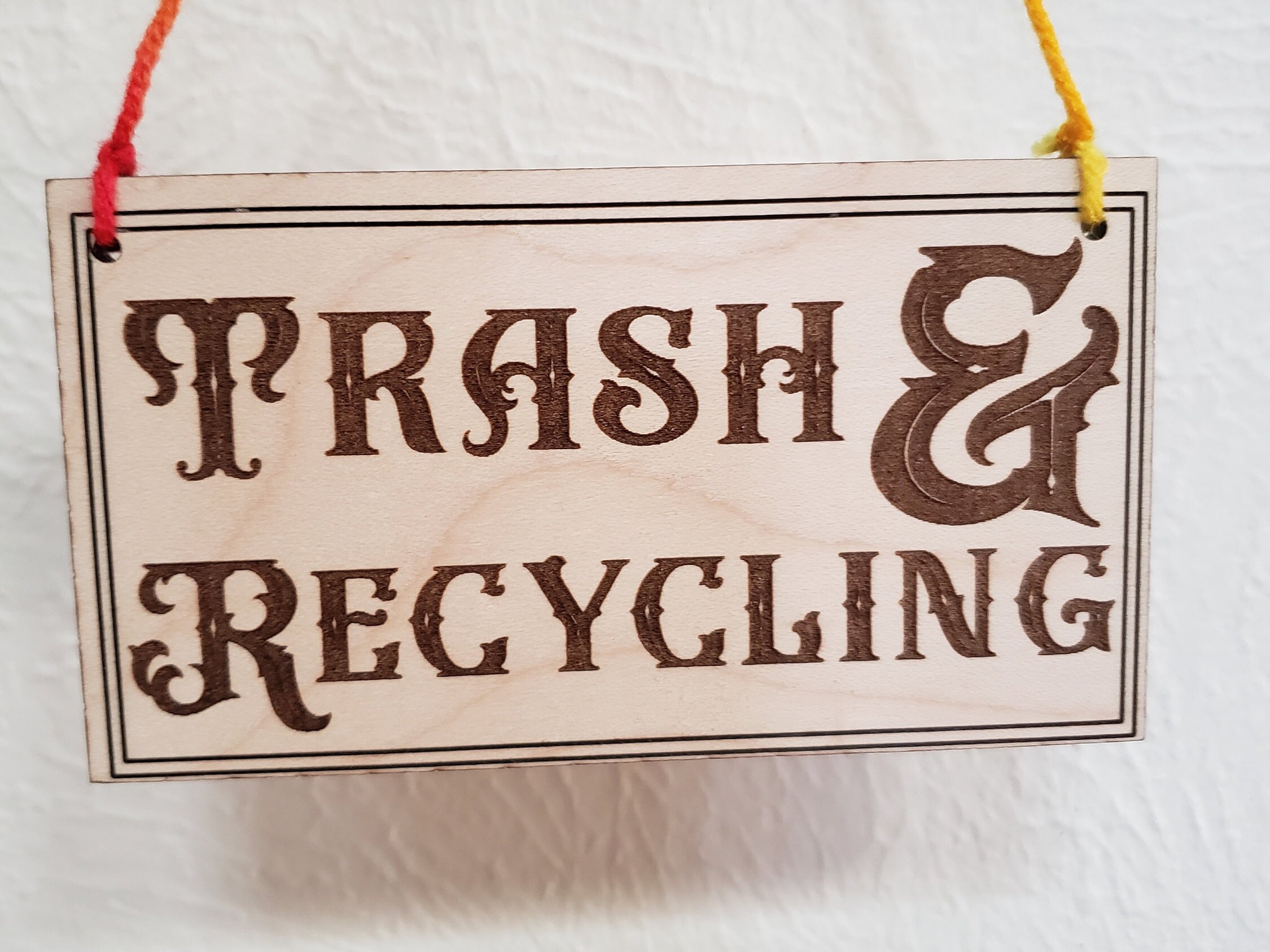 Funny Trash Day/ Recycling Day Reminder Sign | Etsy