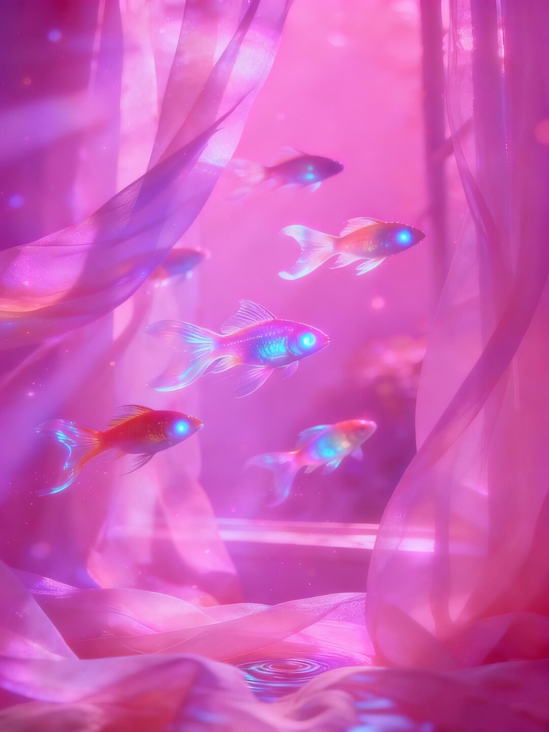 Dreamcore Fish Art, Healing Goldfish Portrait, Custom Aquarium Fish Art ...