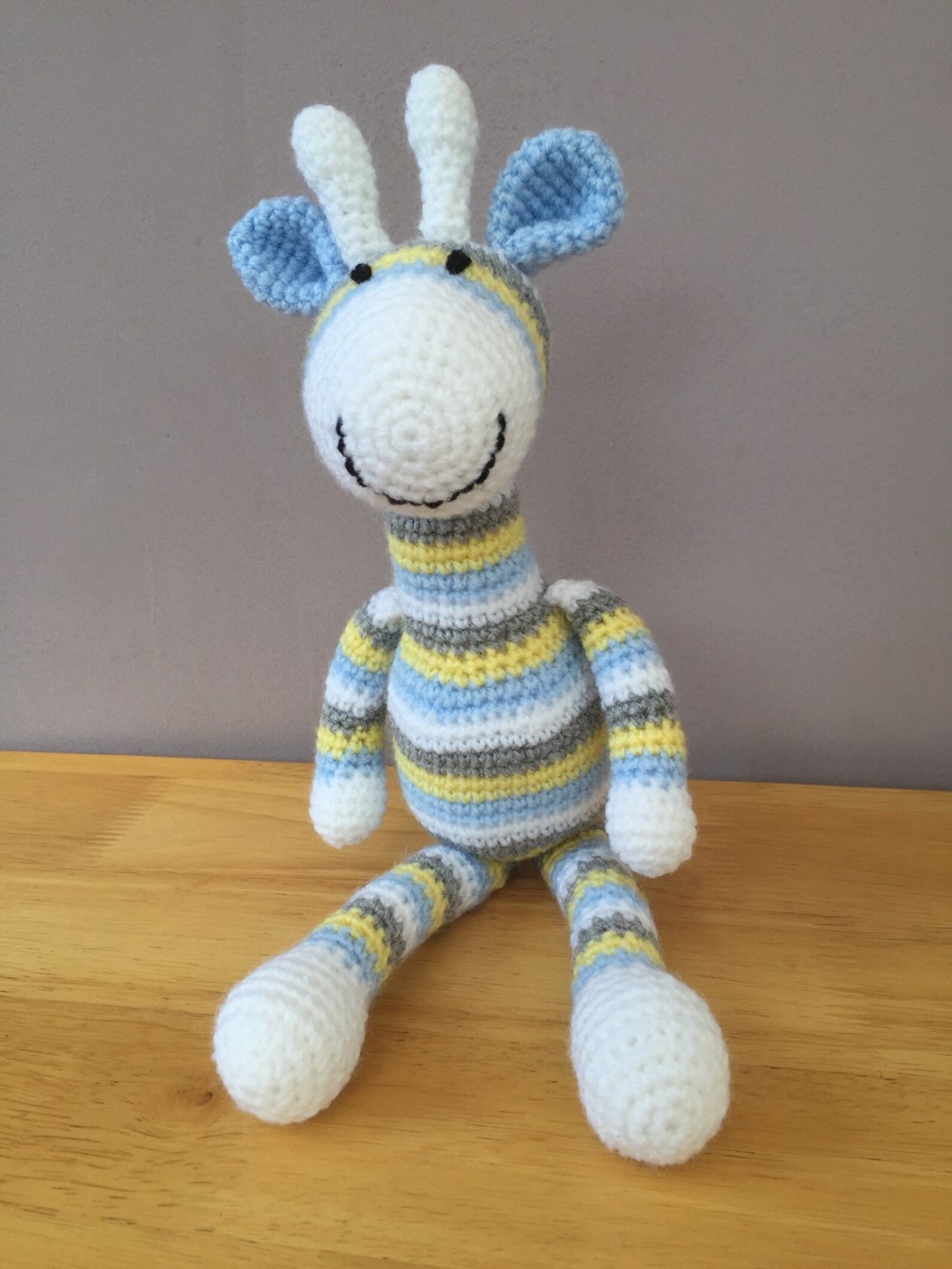 Colourful Stripy Giraffe Crochet Toy - Etsy UK