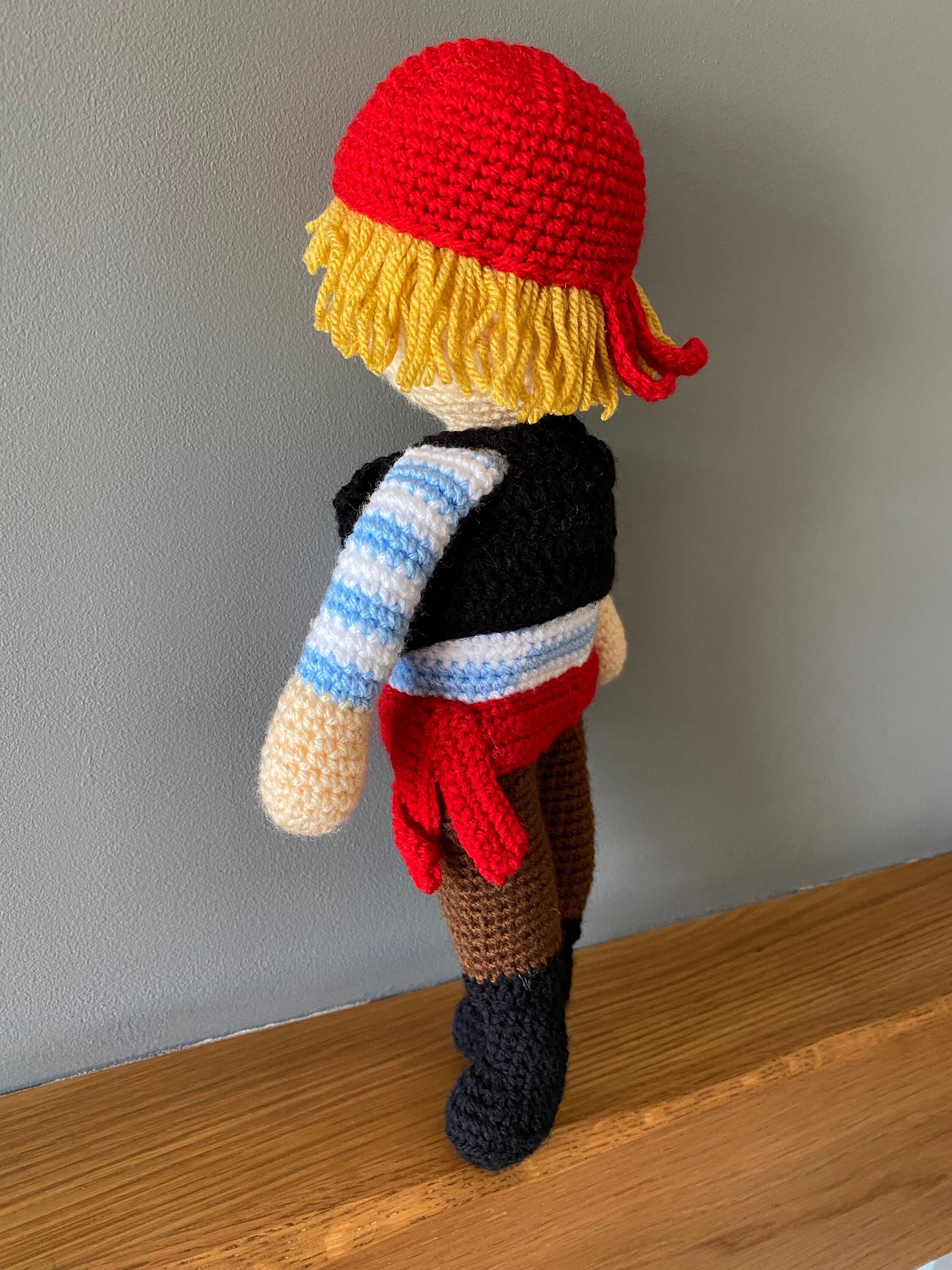 Crochet Pirate Doll: Acrylic Yarn Toy (37cm), Crocheted Toys - Etsy