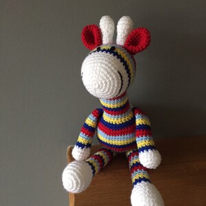 Colourful Stripy Giraffe, Crochet Toy - Etsy UK