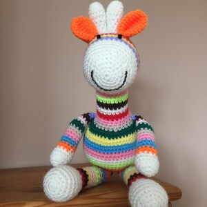 Colourful Stripy Giraffe, Crochet Toy - Etsy UK