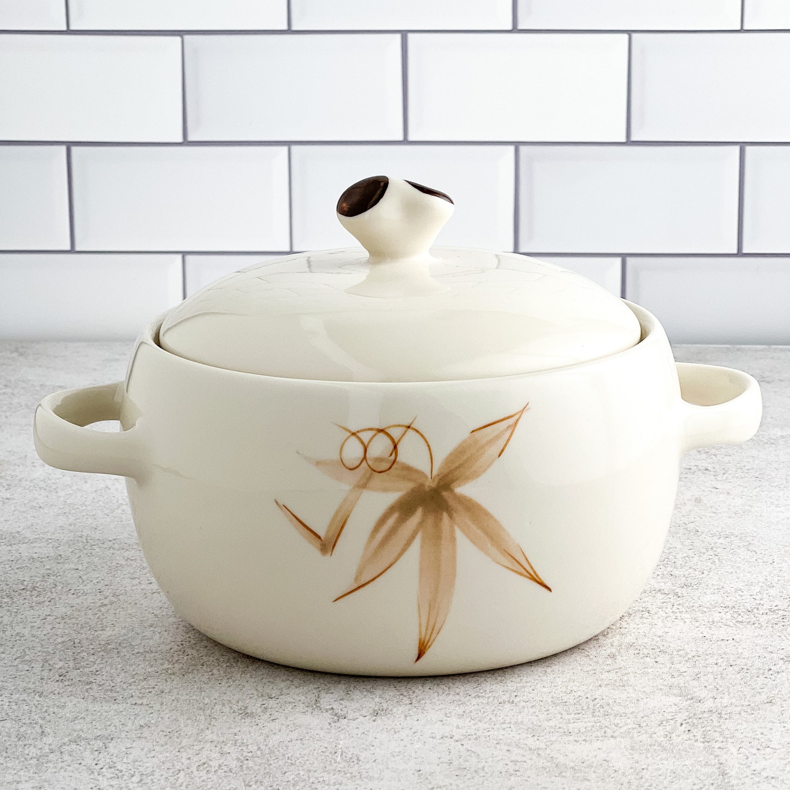 Vintage Winfield China Passion Flower Casserole With Lid and Handles ...