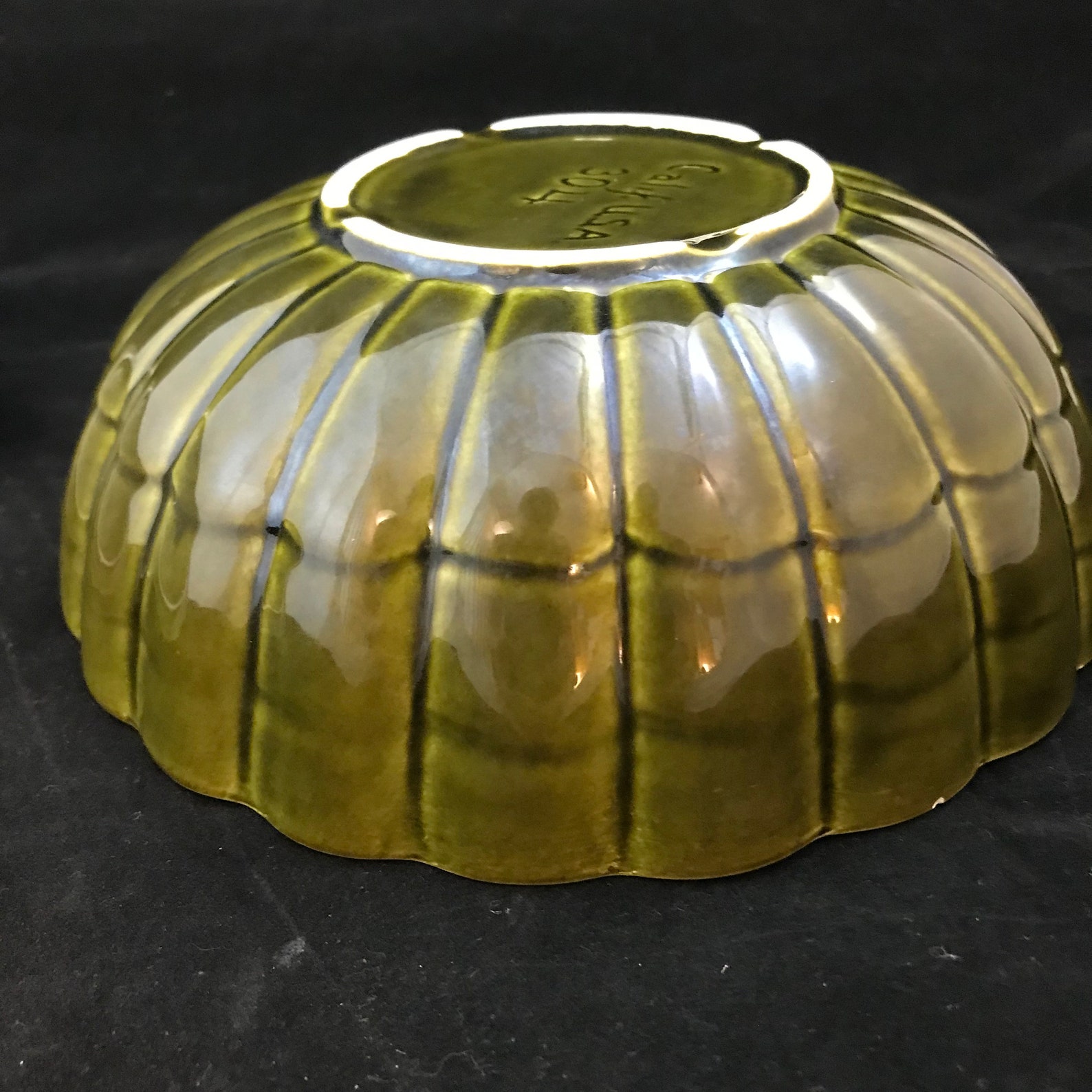 Vintage California USA Pottery Shell Bowl W/ Lid 304 - Etsy