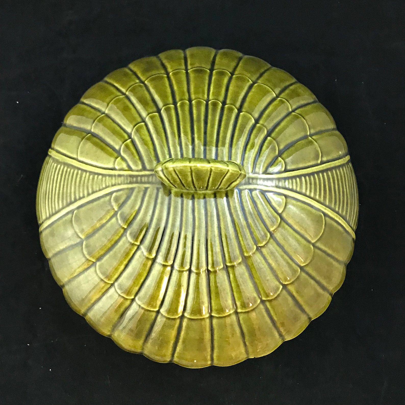 Vintage California USA Pottery Shell Bowl W/ Lid 304 - Etsy