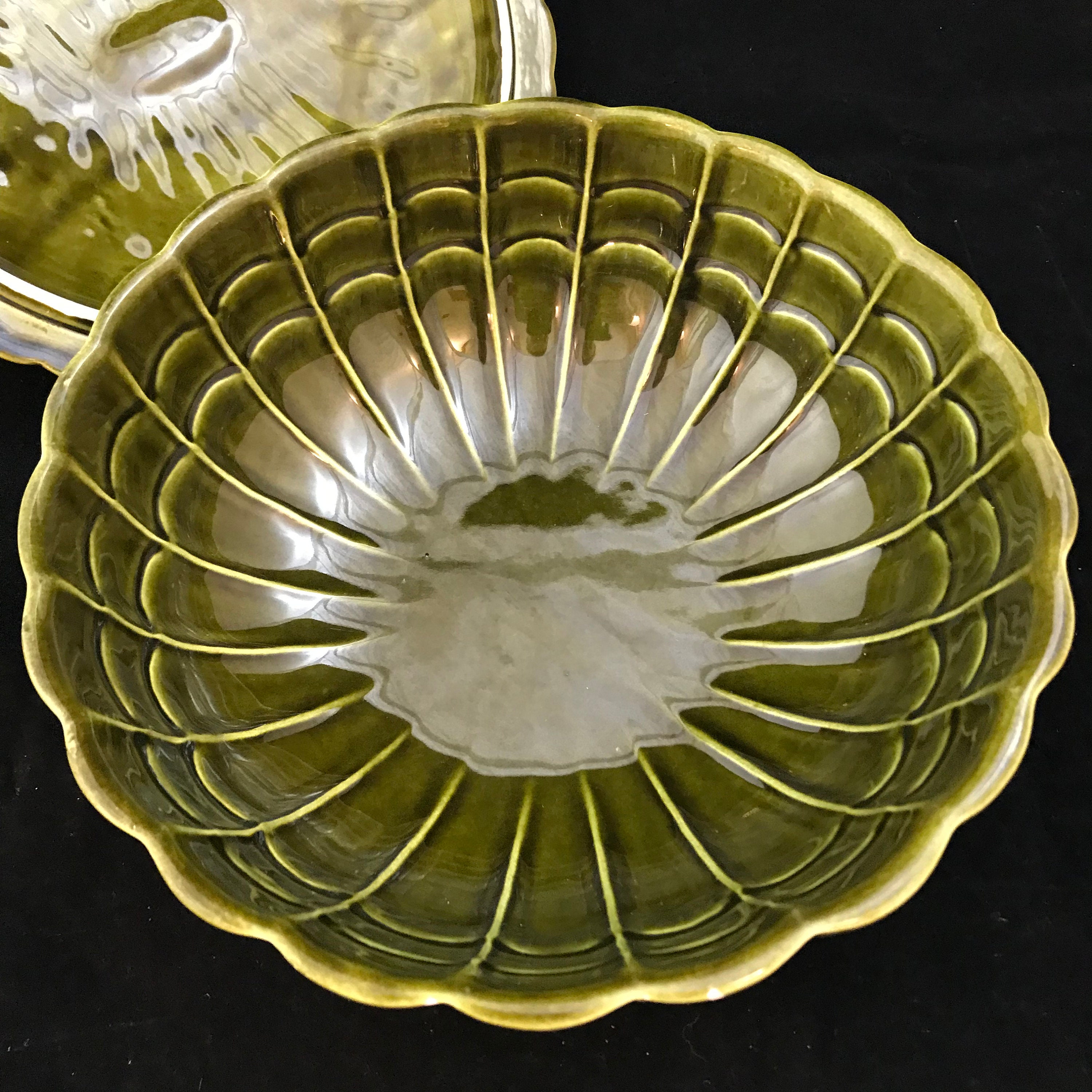 Vintage California USA Pottery Shell Bowl W/ Lid 304 - Etsy