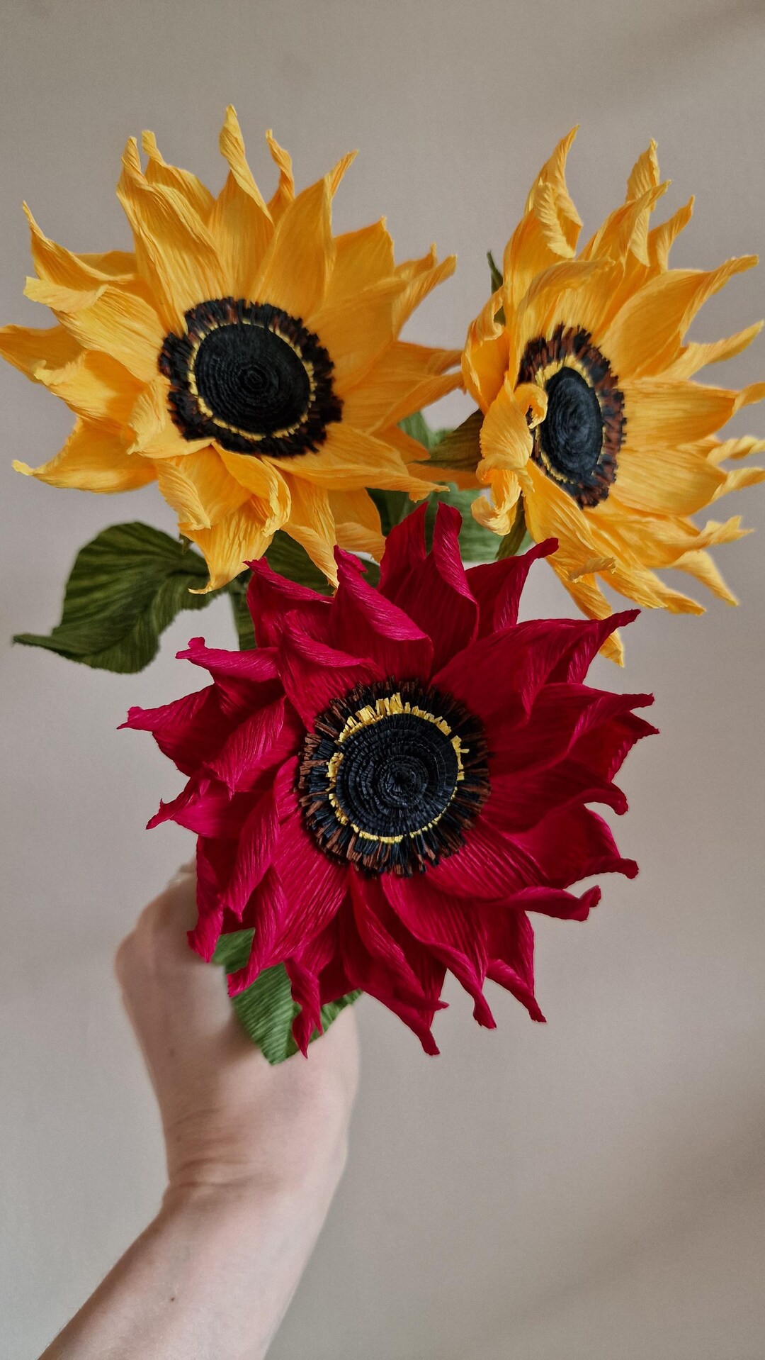 Paper Flower Kit, Paper Sunflower DIY Kit, Flower Making Kit, Paper ...