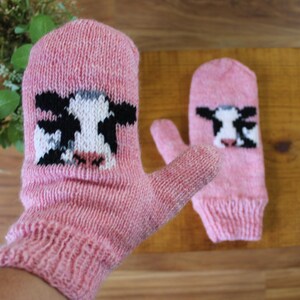 Cow Mittens / Yellow Cow Mittens / Brown Cow Mittens / Gray Cow Mittens ...