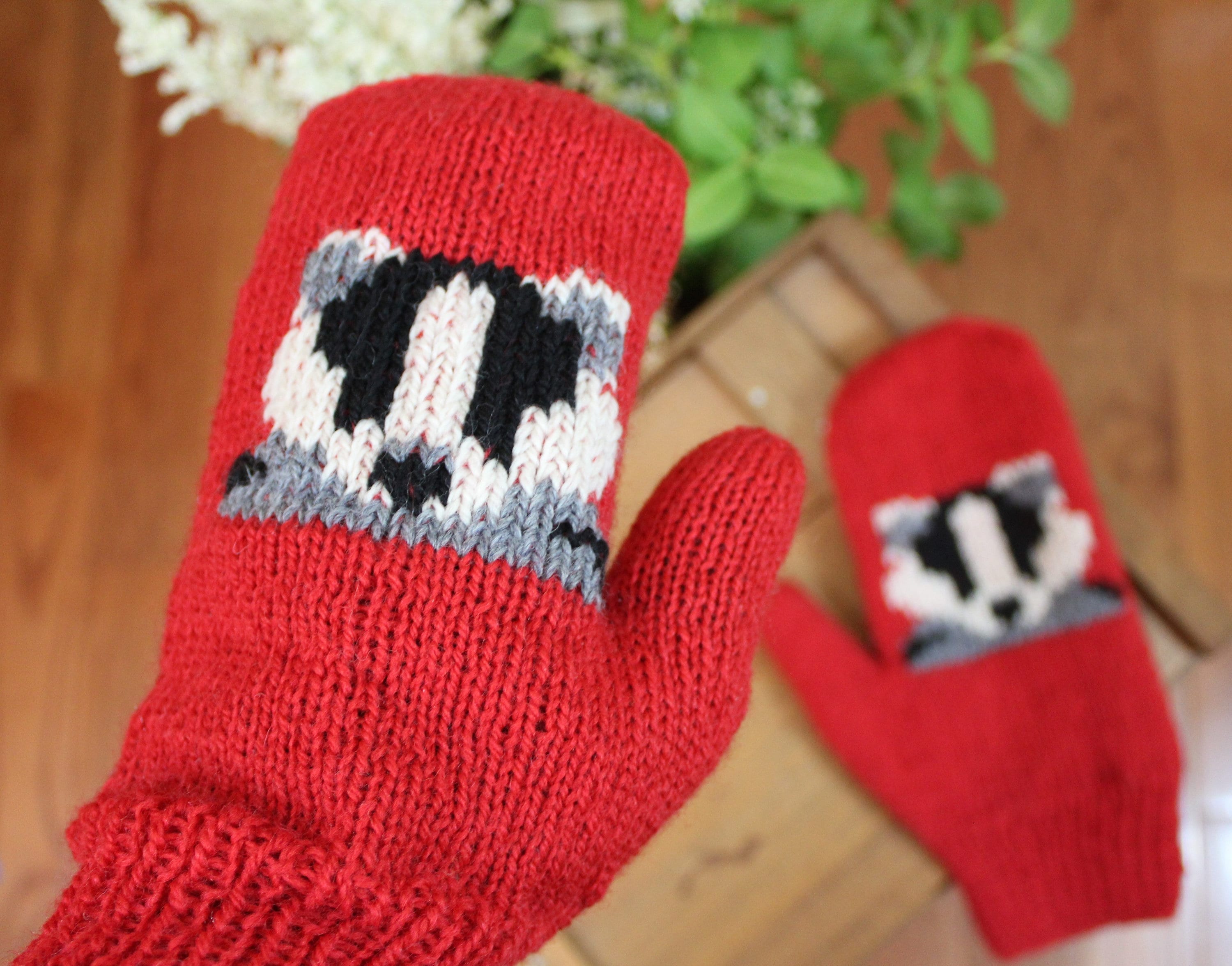 Badger Mittens / Wisconsin Badger Mittens / Bucky the Badger Mittens - Etsy