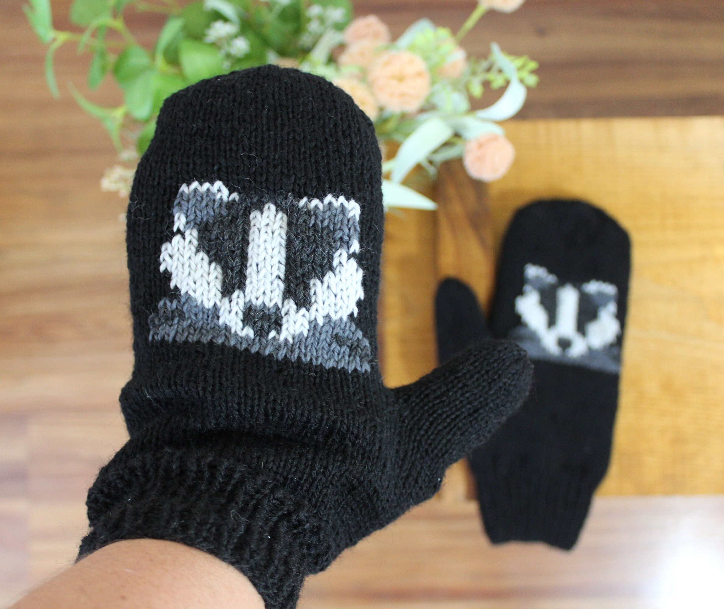 Badger Mittens / Wisconsin Badger Mittens / Bucky the Badger Mittens - Etsy