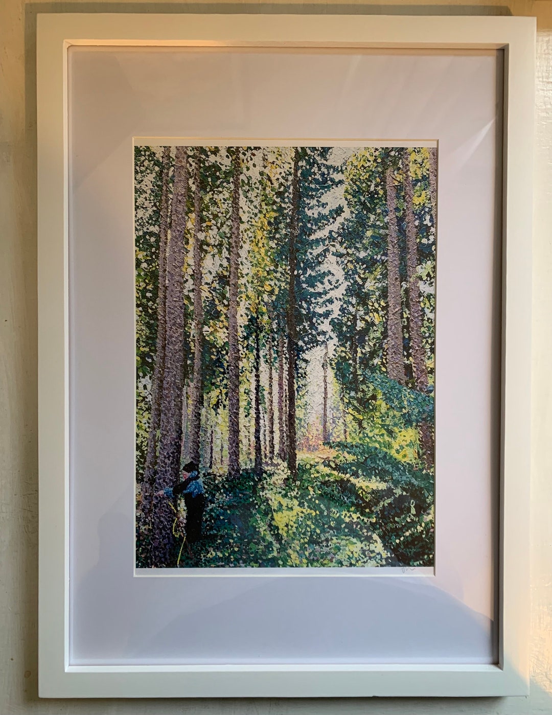 Framed Print. Tariffing the Norway Spruce Forest Painting, an A4 ...