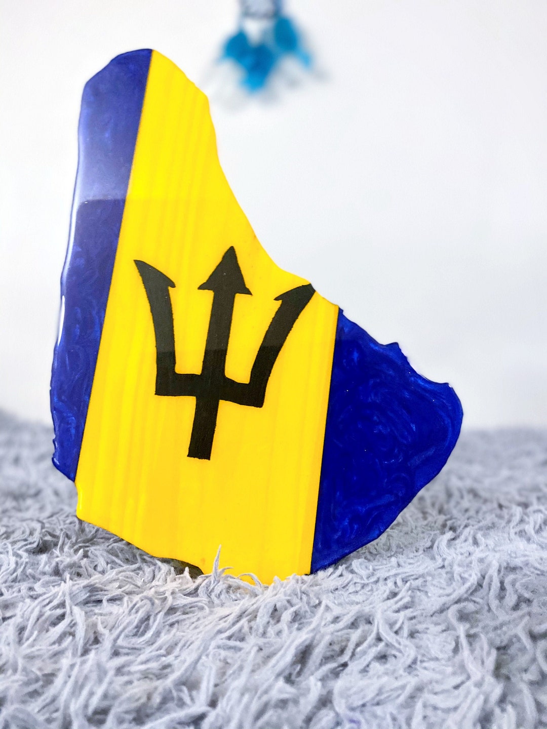 Barbados National Flag Art - Home Wall Decor - Etsy