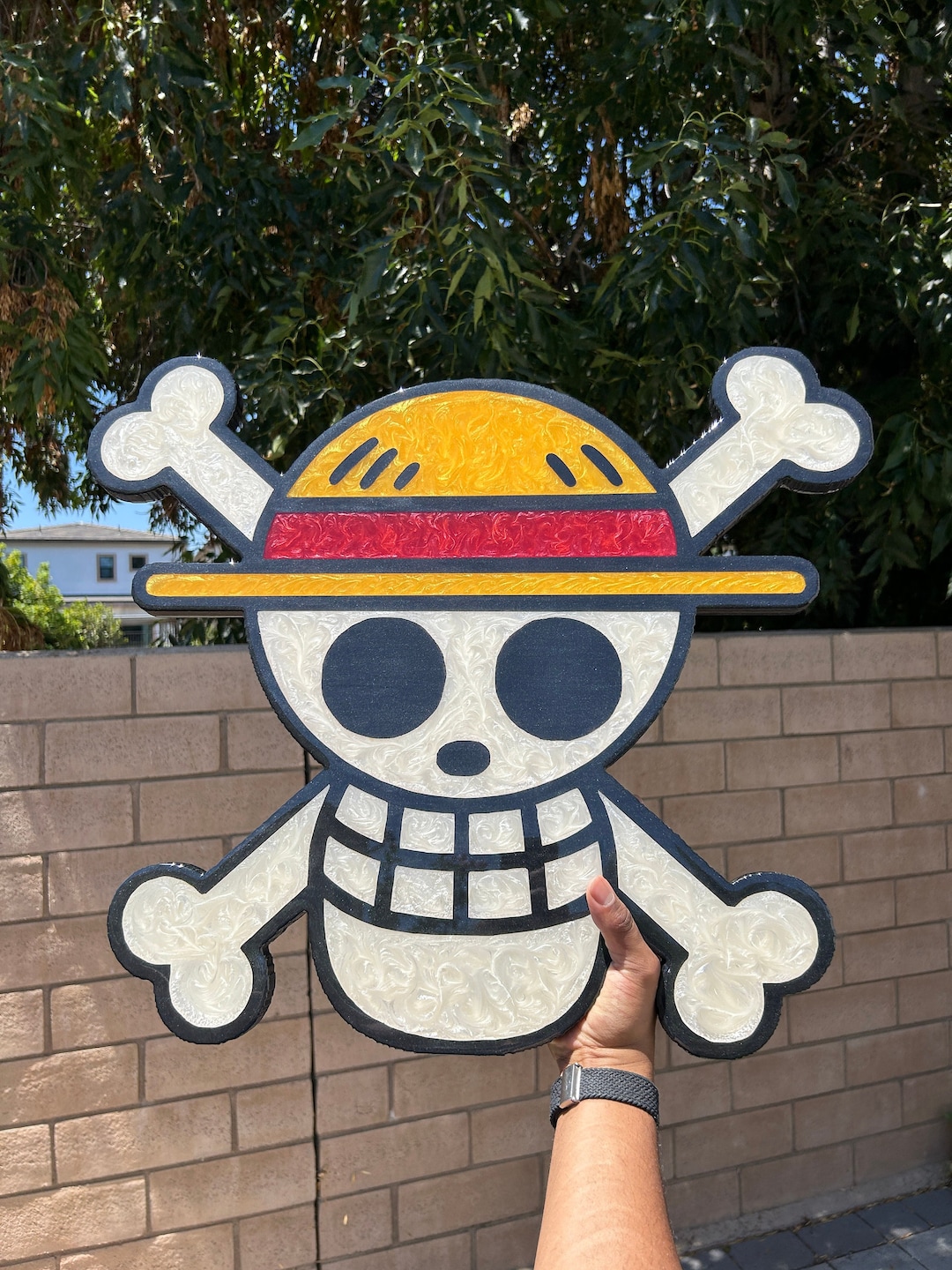 One Piece Straw Hat Jolly Roger Wall Art - Etsy
