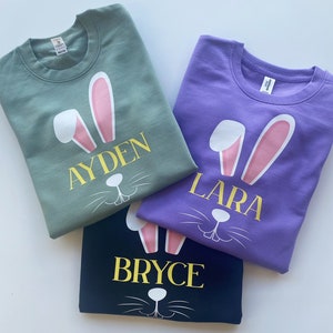 Personalised Easter Bunny Sweatshirt, Children's Sweater, Rabbit Ears ...