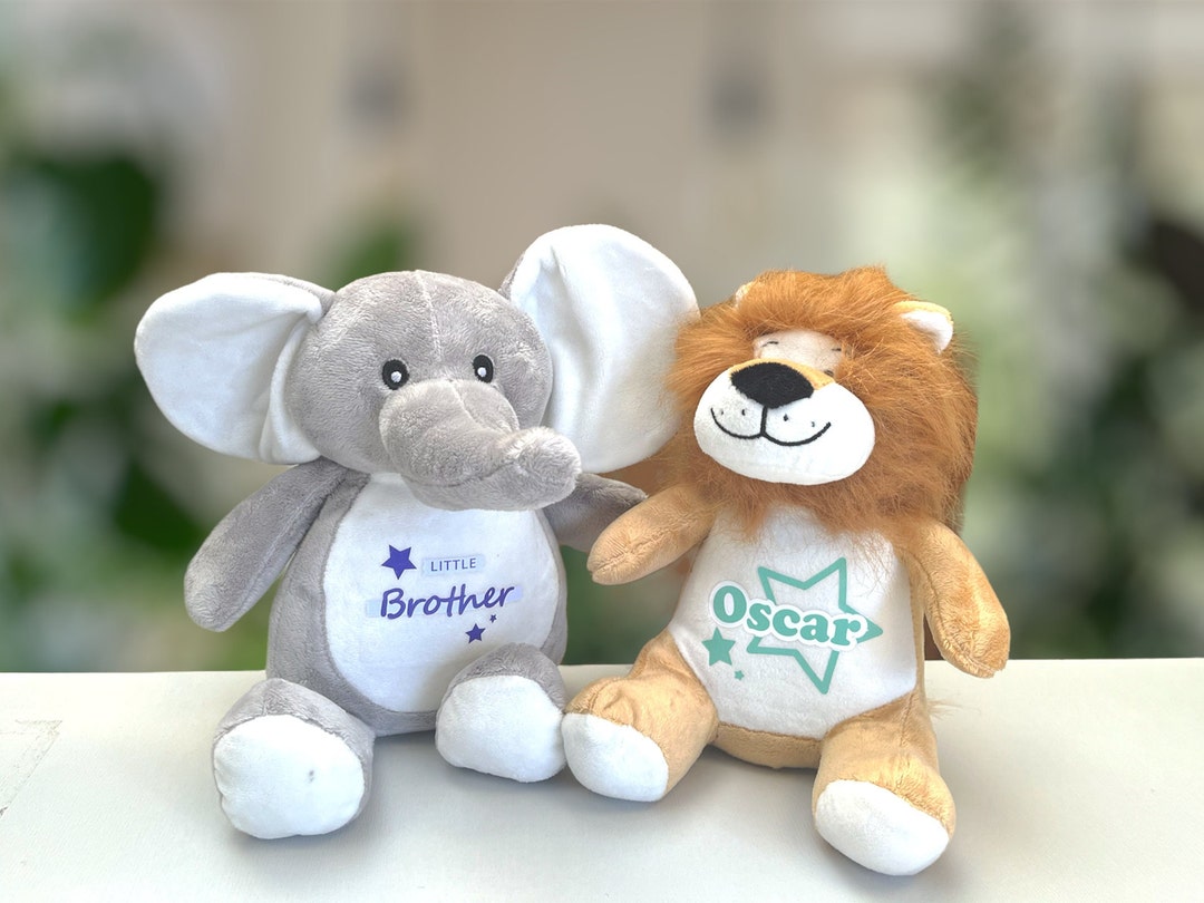 Personalised Teddies With Name, Mini Bear Cat Elephant Bunny Lion ...
