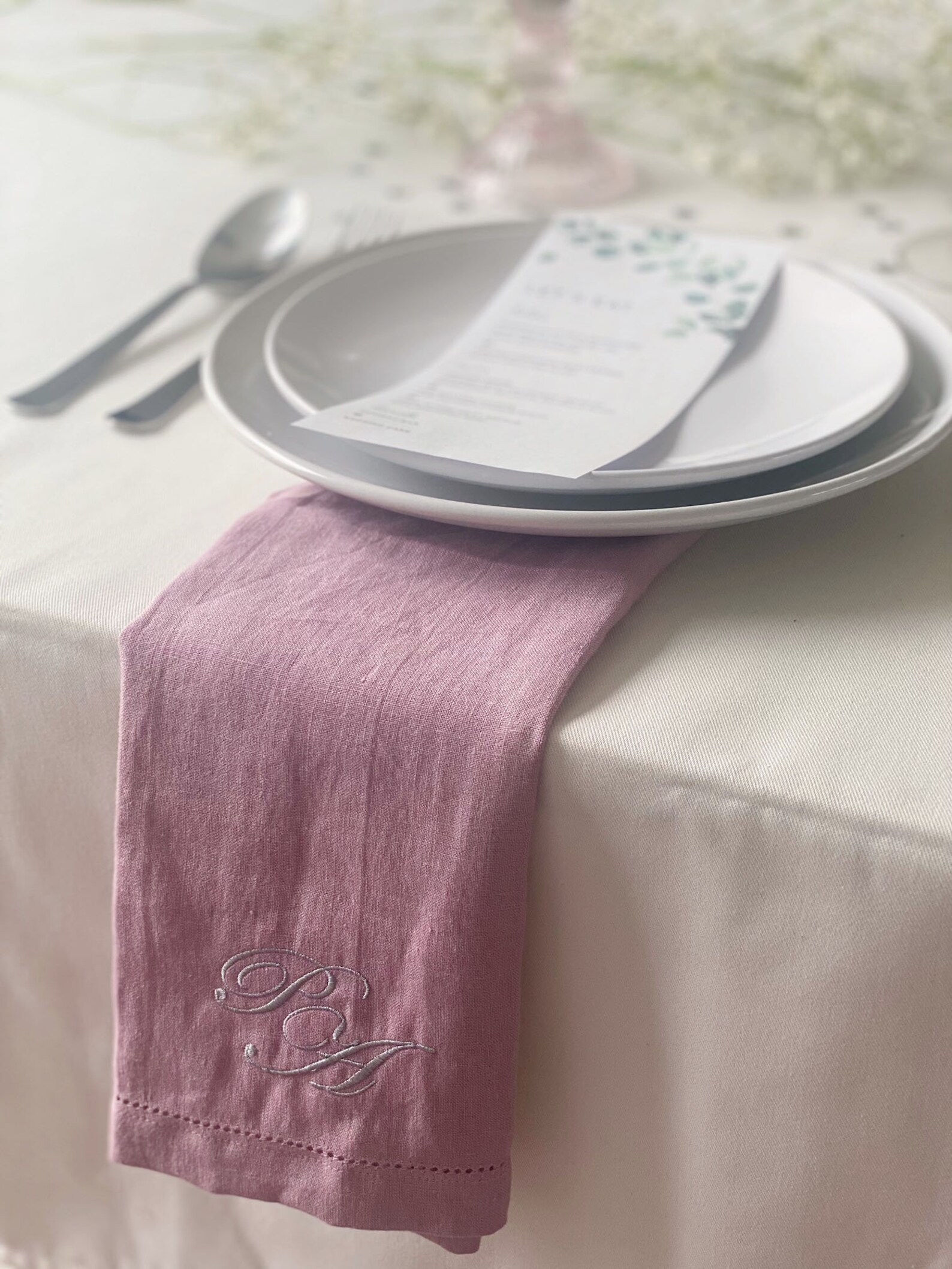 Premium 100% Linen Hemstitch Napkins Luxury Napkins Wedding - Etsy