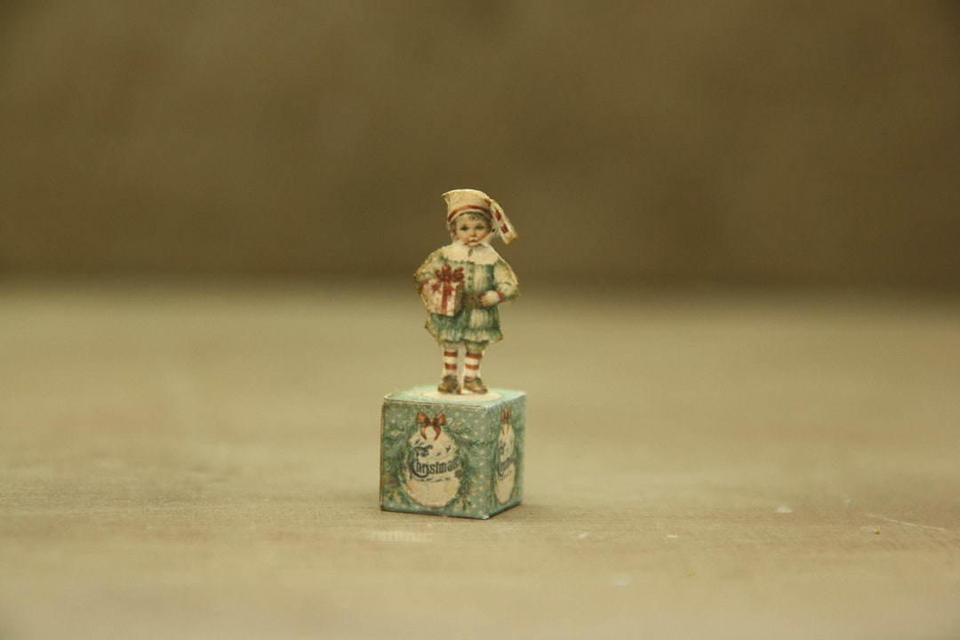 1165 Dollhouse Miniature Decoration Block Christmas Helper 1:12 - Etsy