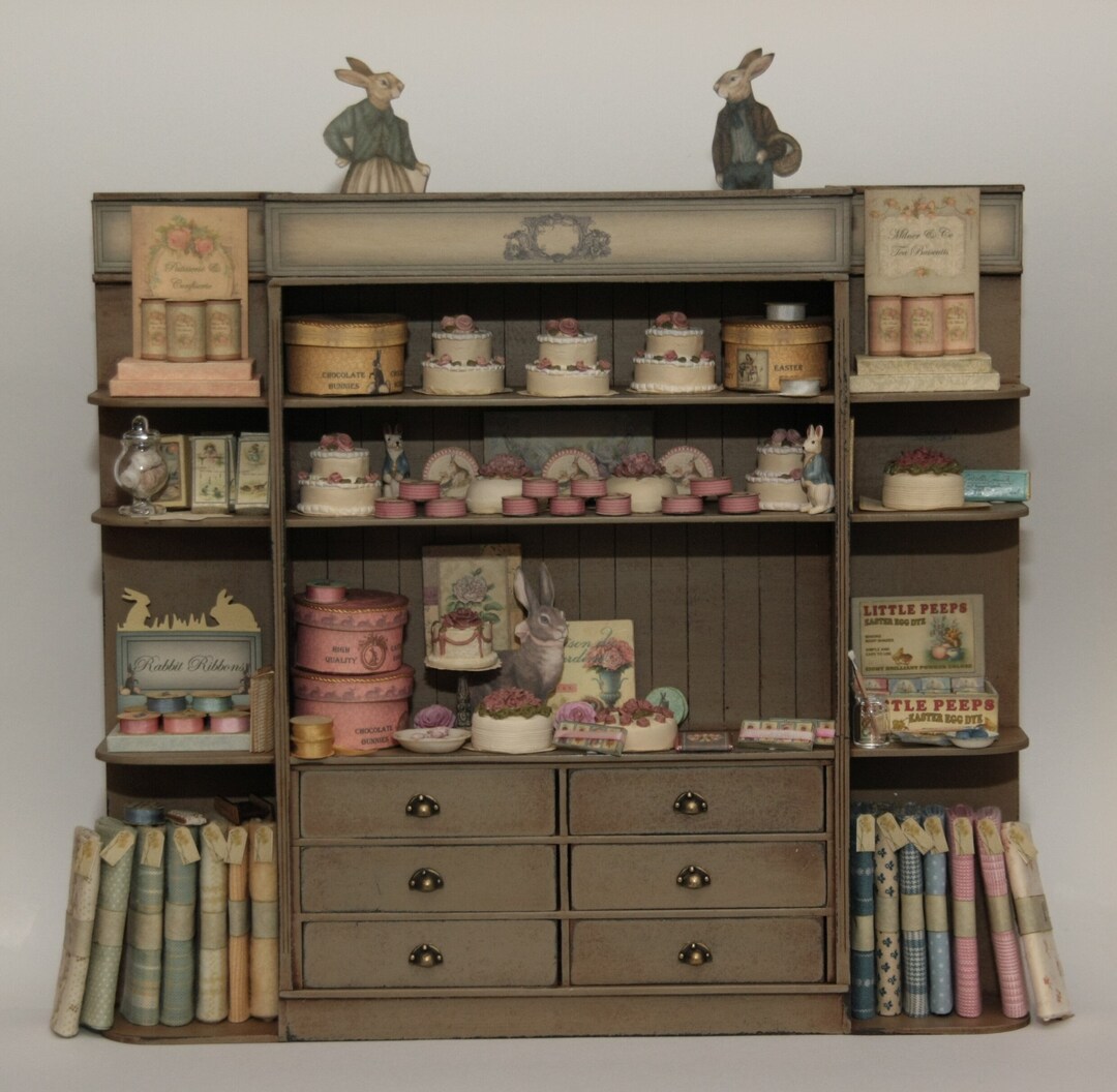 454 Kit Large Dollhouse Miniature Shop Cupboard 1:12 - Etsy