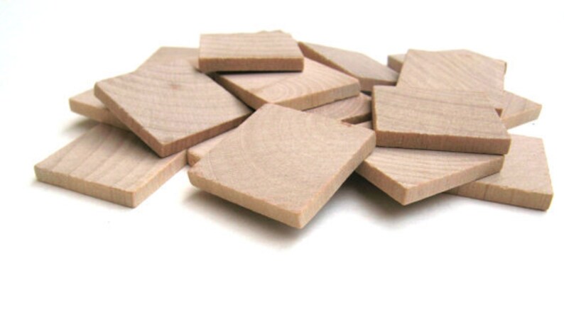 1 1/2 Unfinished Wooden Square 3/16 thick set of 9 | Etsy