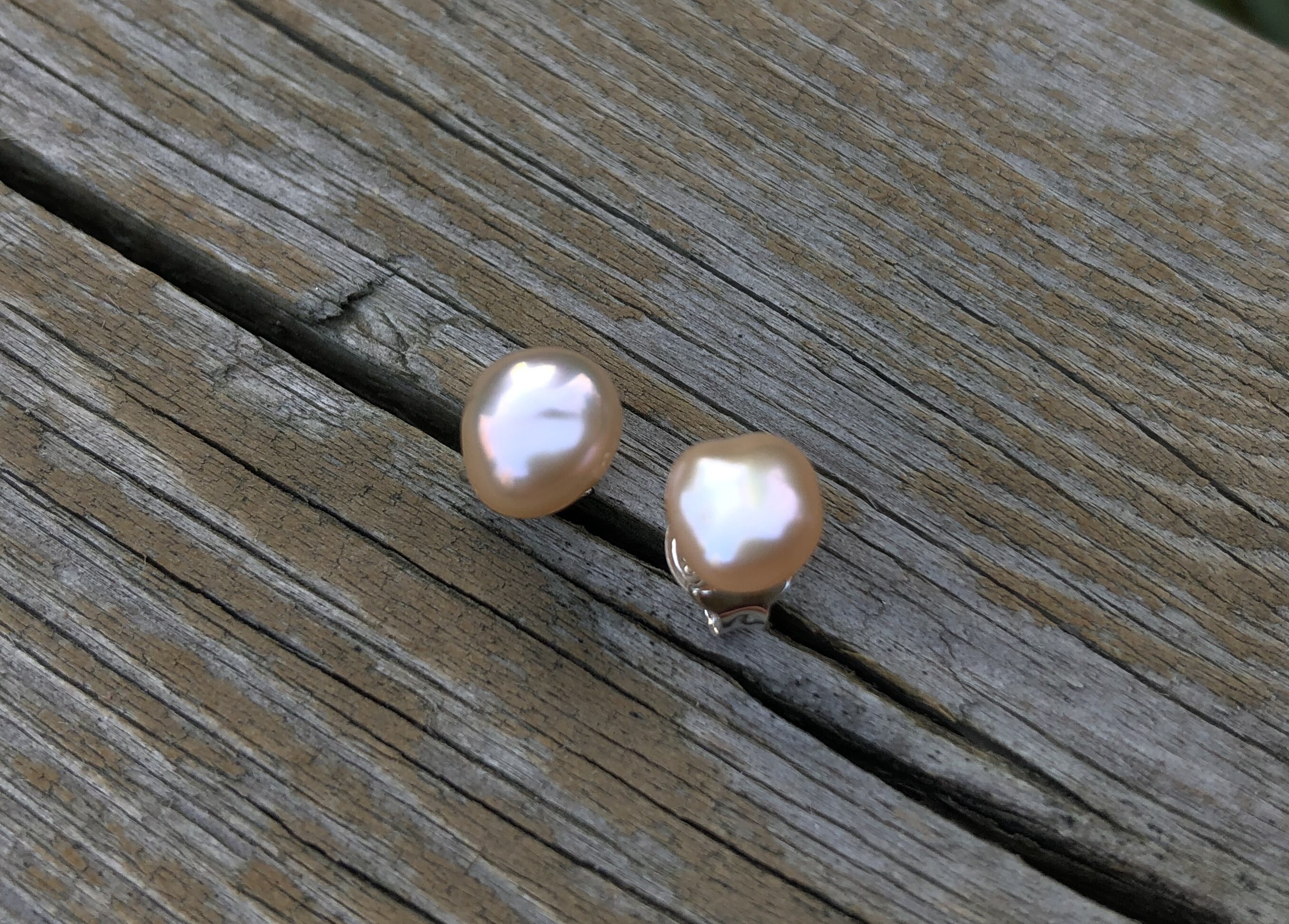 Nice Pink Keshi Pearl Stud Earringssmall Keshi Pearl - Etsy