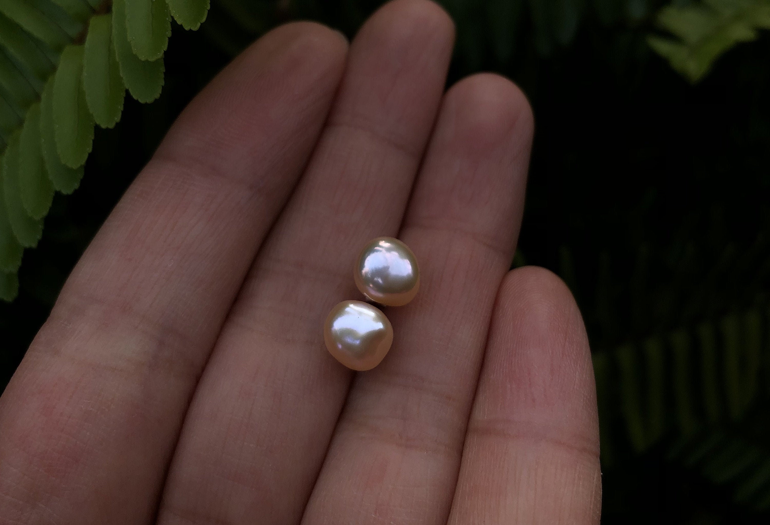 Nice Pink Keshi Pearl Stud Earringssmall Keshi Pearl - Etsy