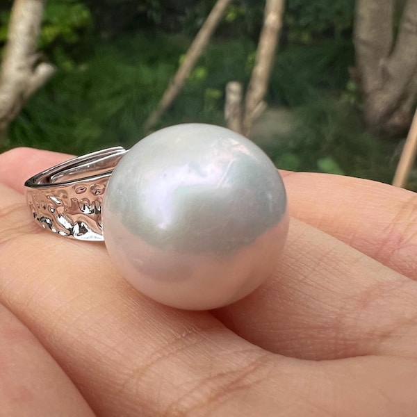 Big Pearl Ring - Etsy