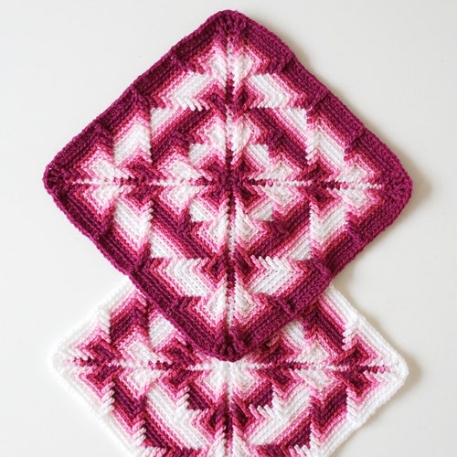 The Bergenia Square Crochet Pattern Overlay Crochet - Etsy