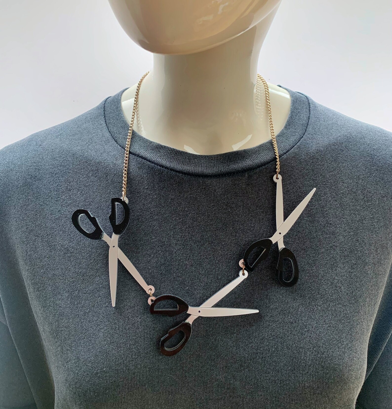 Scissors Necklace Acrylic Jewellery Plastic Jewellery | Etsy