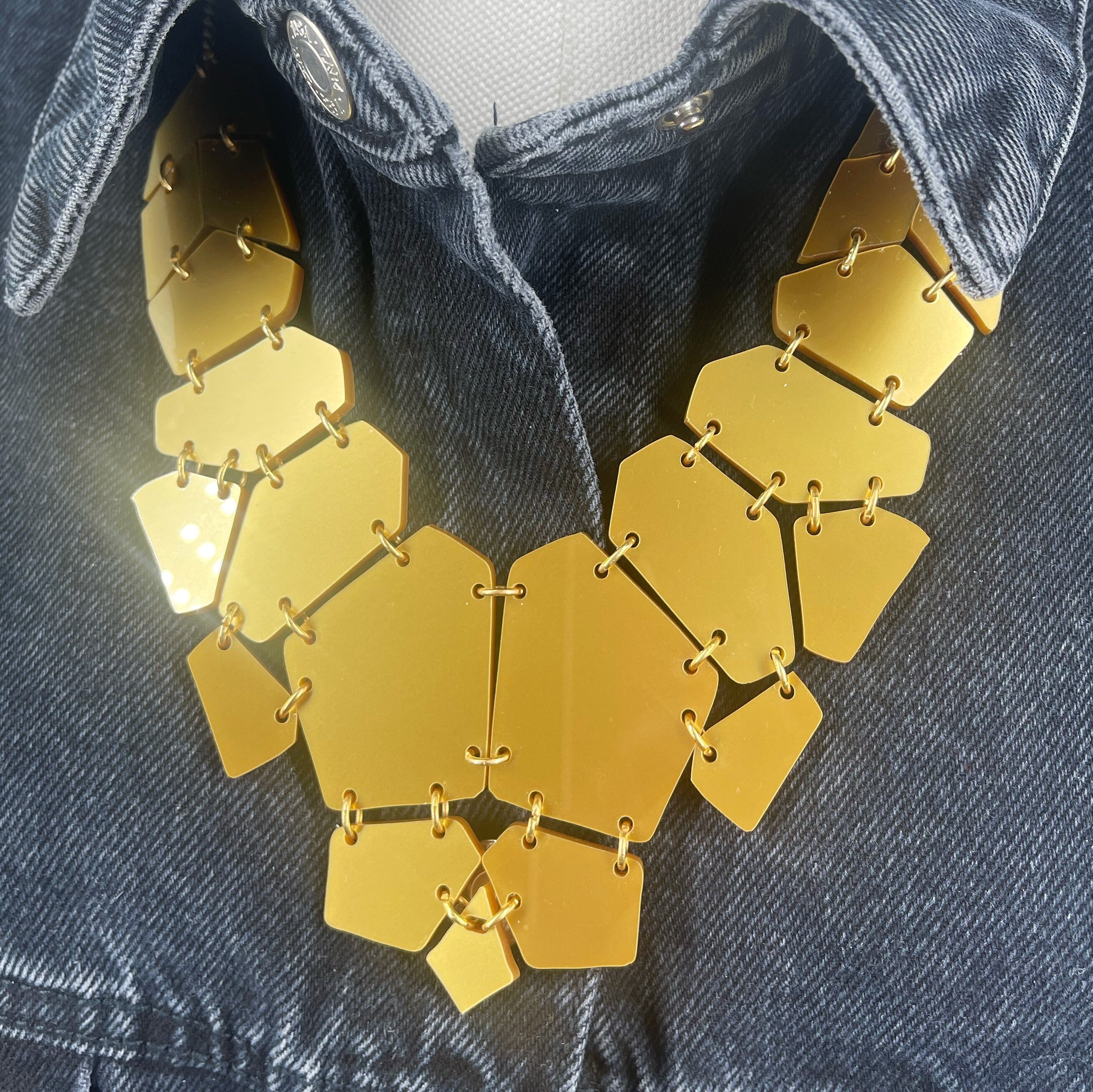 Armour Necklace, Perspex Jewellery, Handmade Jewellery, Statement ...