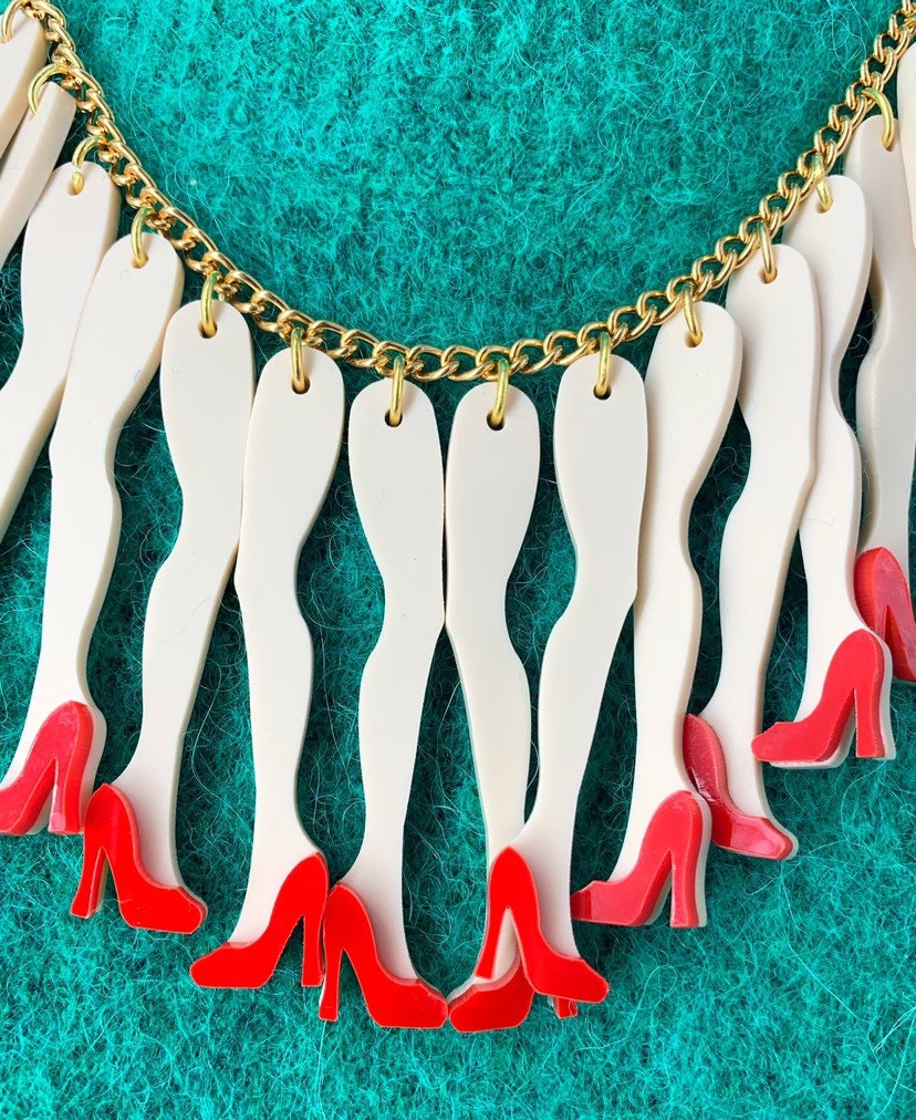 Leg Necklace Plastic Jewellery Perspex Jewellery Acrylic | Etsy