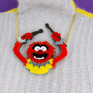 Muppet Necklace, Animal Necklace, Acrylic Jewellery, Perspex Jewellery ...