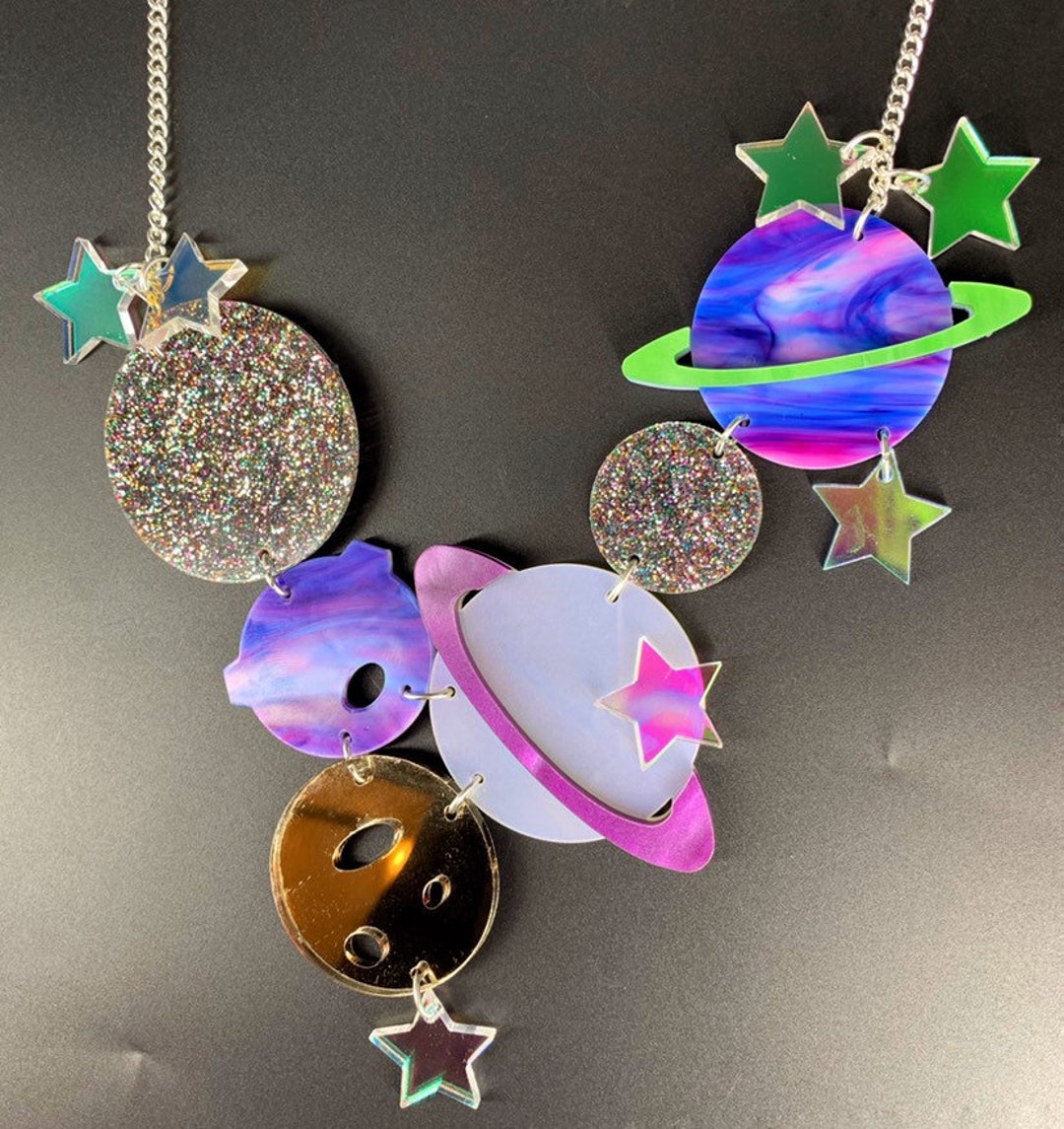 Galaxy Necklace, Plastic Jewellery, Handmade Jewellery, Statement ...
