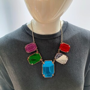 Ruby Necklace, Plastic Jewellery, Handmade Jewellery, Acrylic Jewellery ...