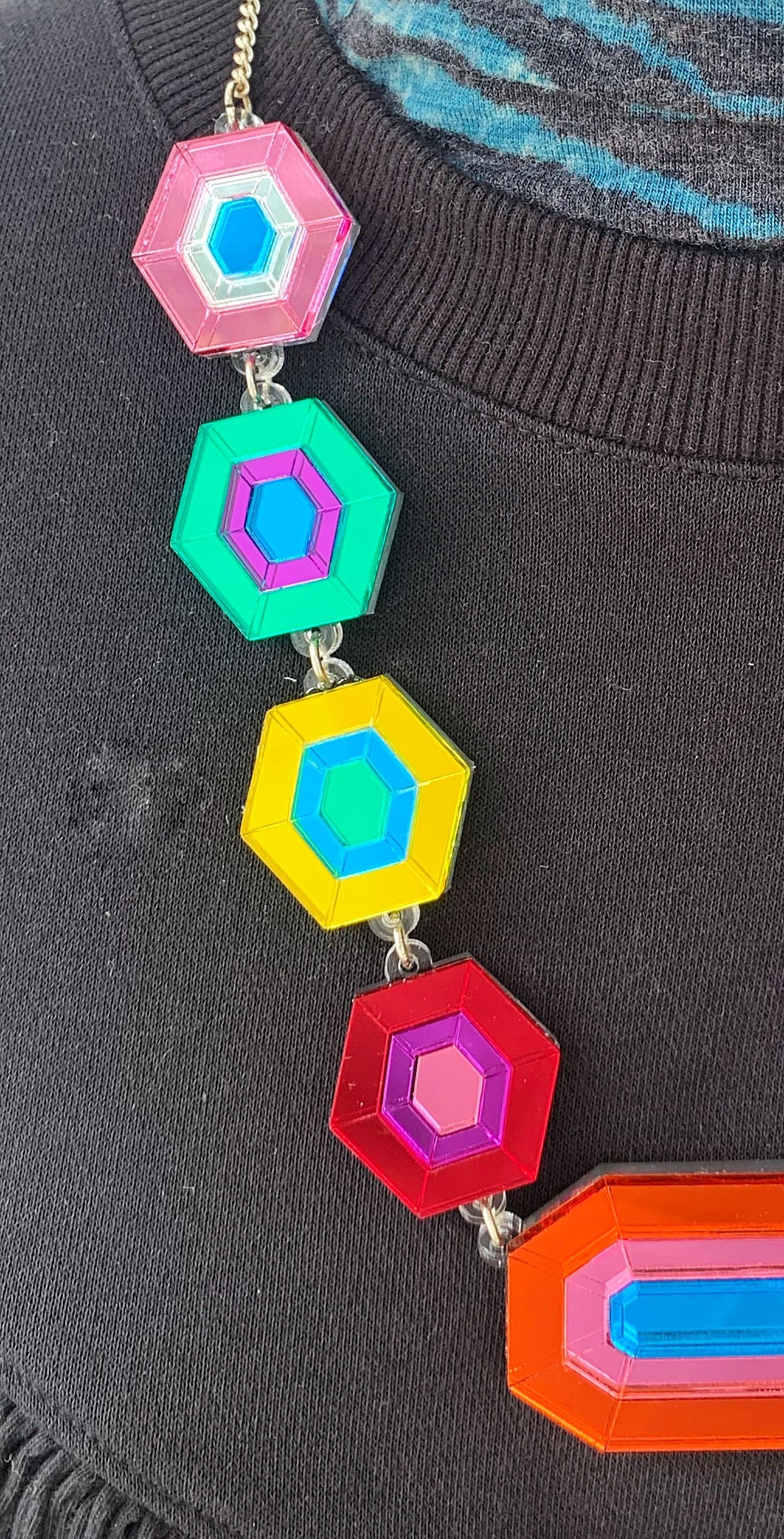 Jewels Necklace Perspex Jewellery Plastic Jewellery Acrylic | Etsy