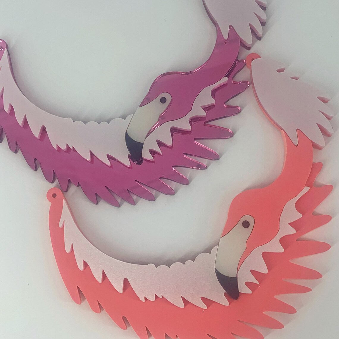 Flamingo Collar Plastic Jewellery Statement Necklace | Etsy