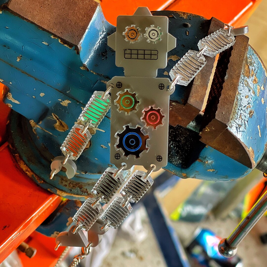 Robot Necklace, Laser Cut Jewellery, Statement Jewellery, Statement ...