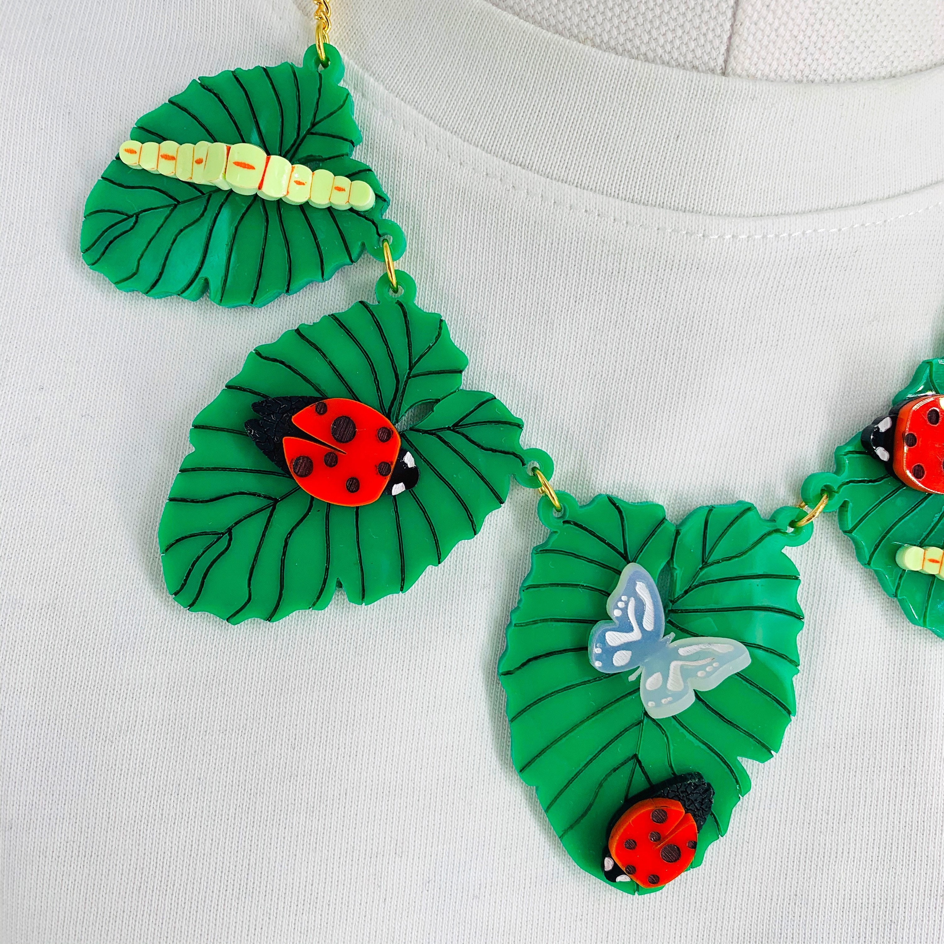 Bug Necklace Perspex Jewellery Plastic Jewellery Handmade - Etsy