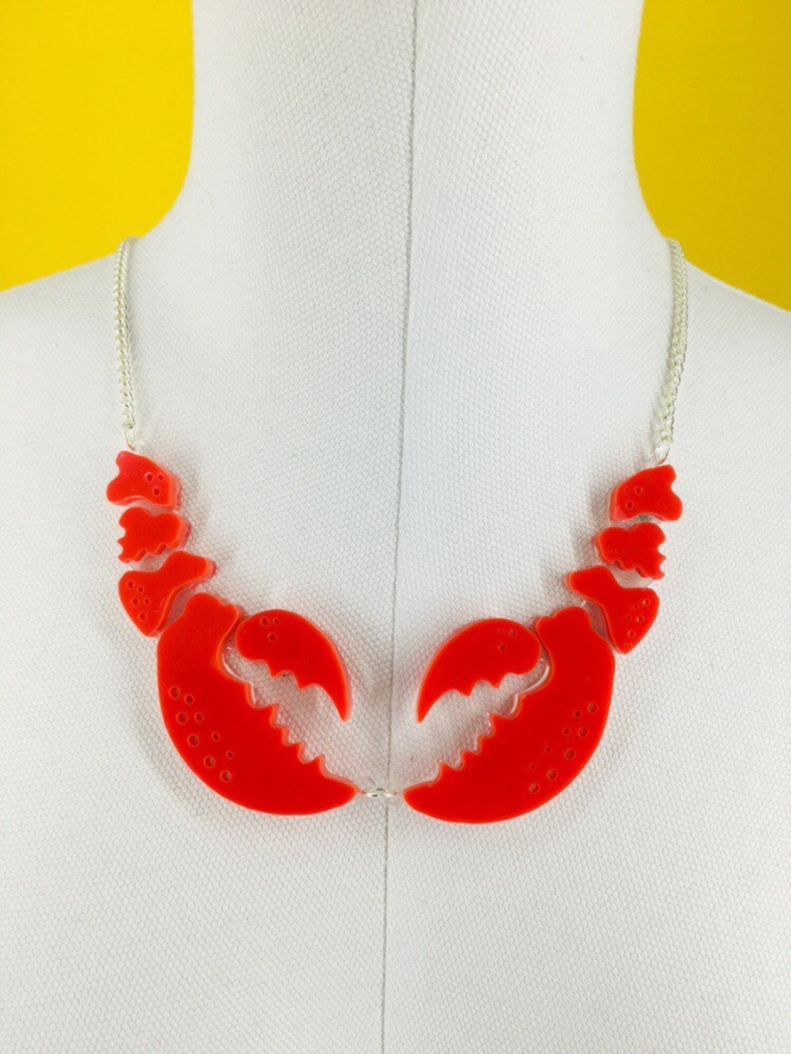 Lobster Necklace Perspex Jewellery Perspex Jewelry Acrylic | Etsy
