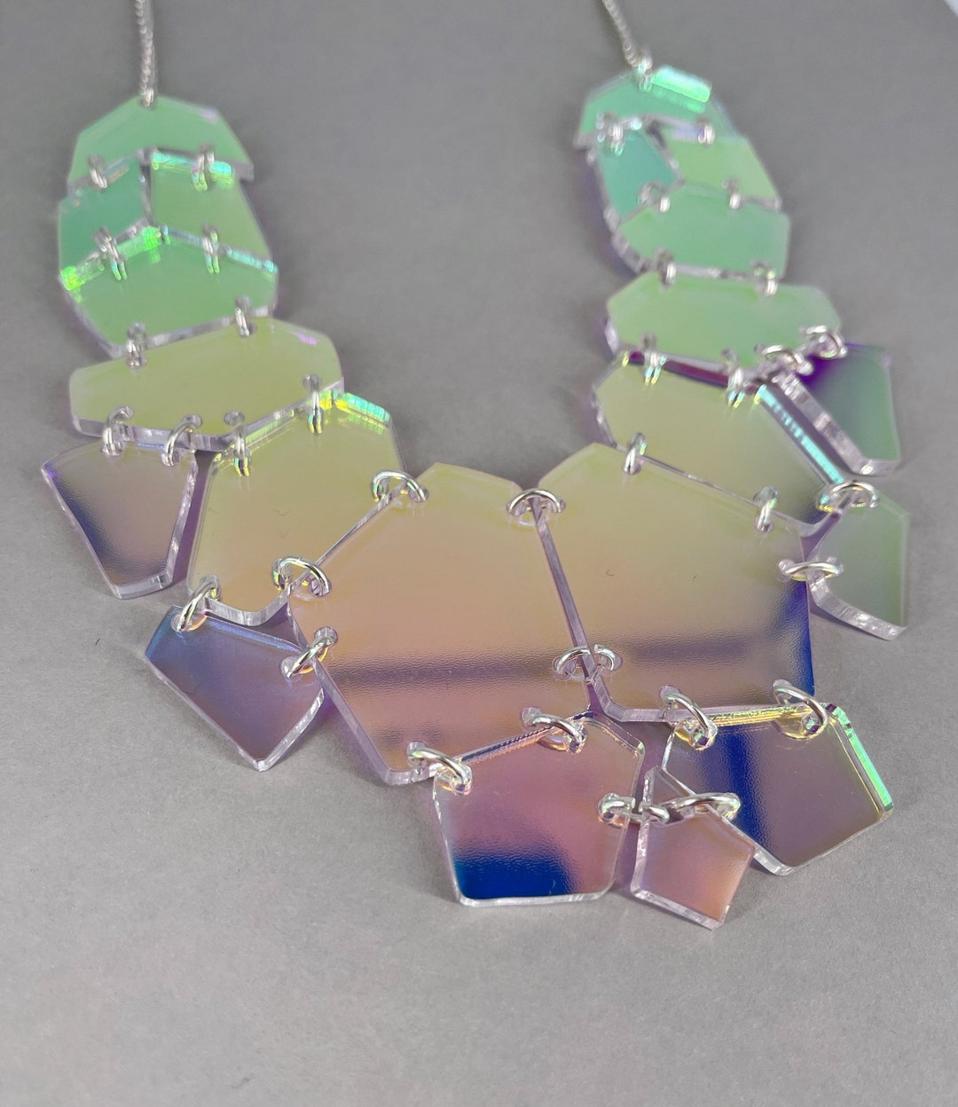 Armour Necklace, Perspex Jewellery, Handmade Jewellery, Statement ...