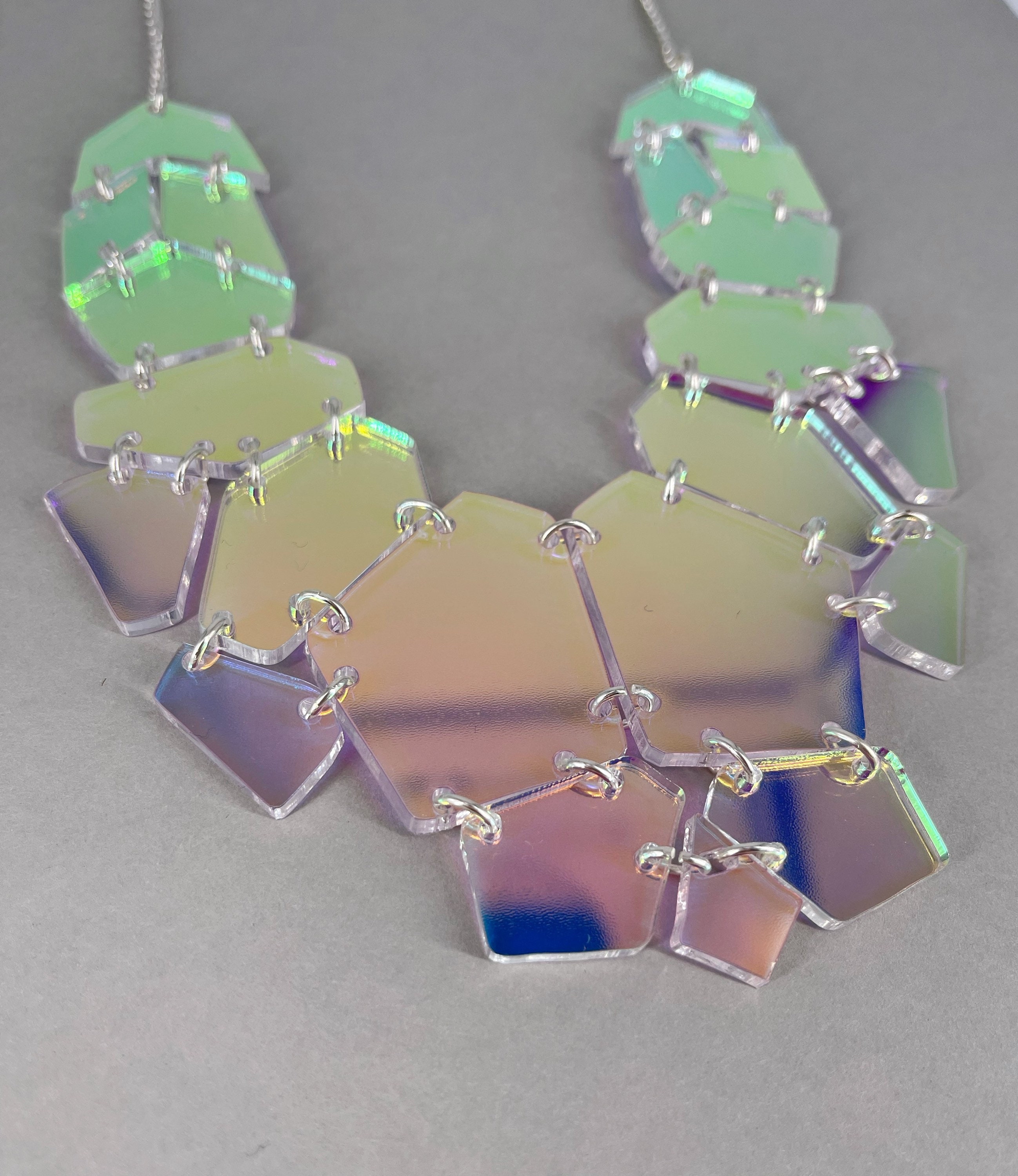 Armour Necklace, Perspex Jewellery, Handmade Jewellery, Statement ...