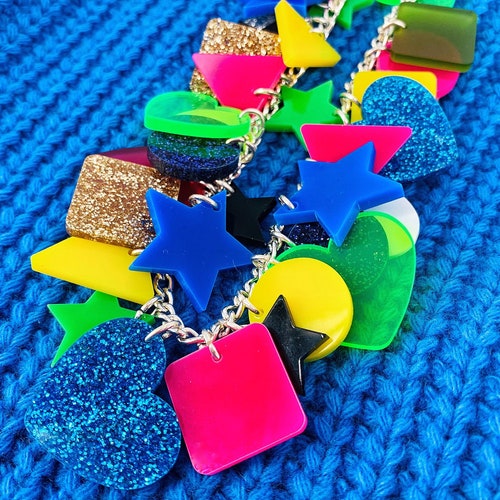 Bloom Necklace Plastic Jewellery Handmade Jewellery Laser - Etsy